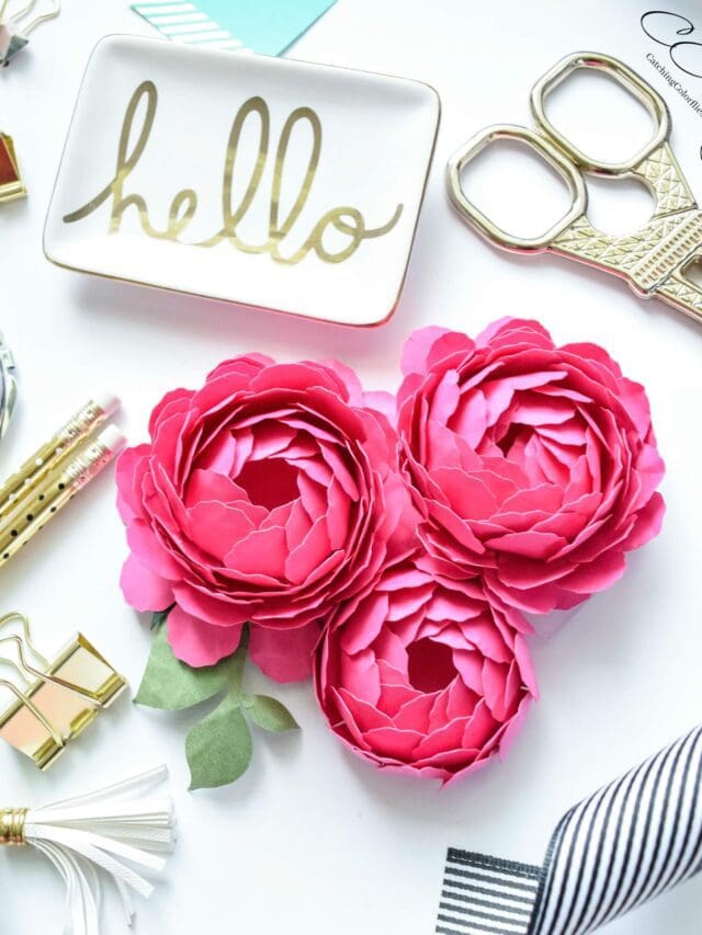 Step-by-Step Tutorial How to Make Small Paper Peonies Story - Abbi ...