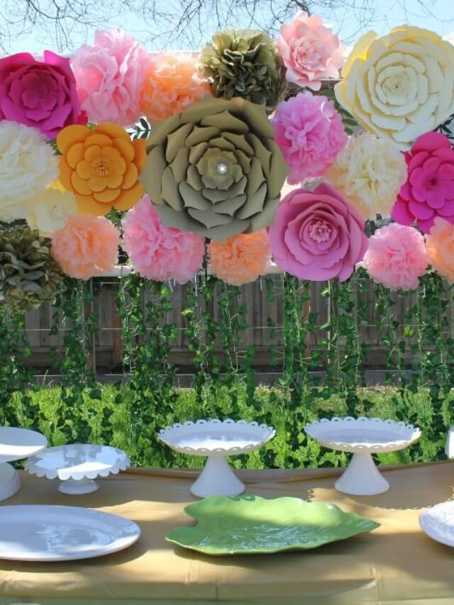 Giant Paper Flower Backdrop Ideas Story Abbi Kirsten Collections