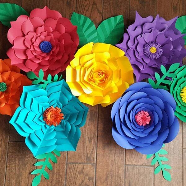 Free Flower Template: How to Make Large Paper Flowers