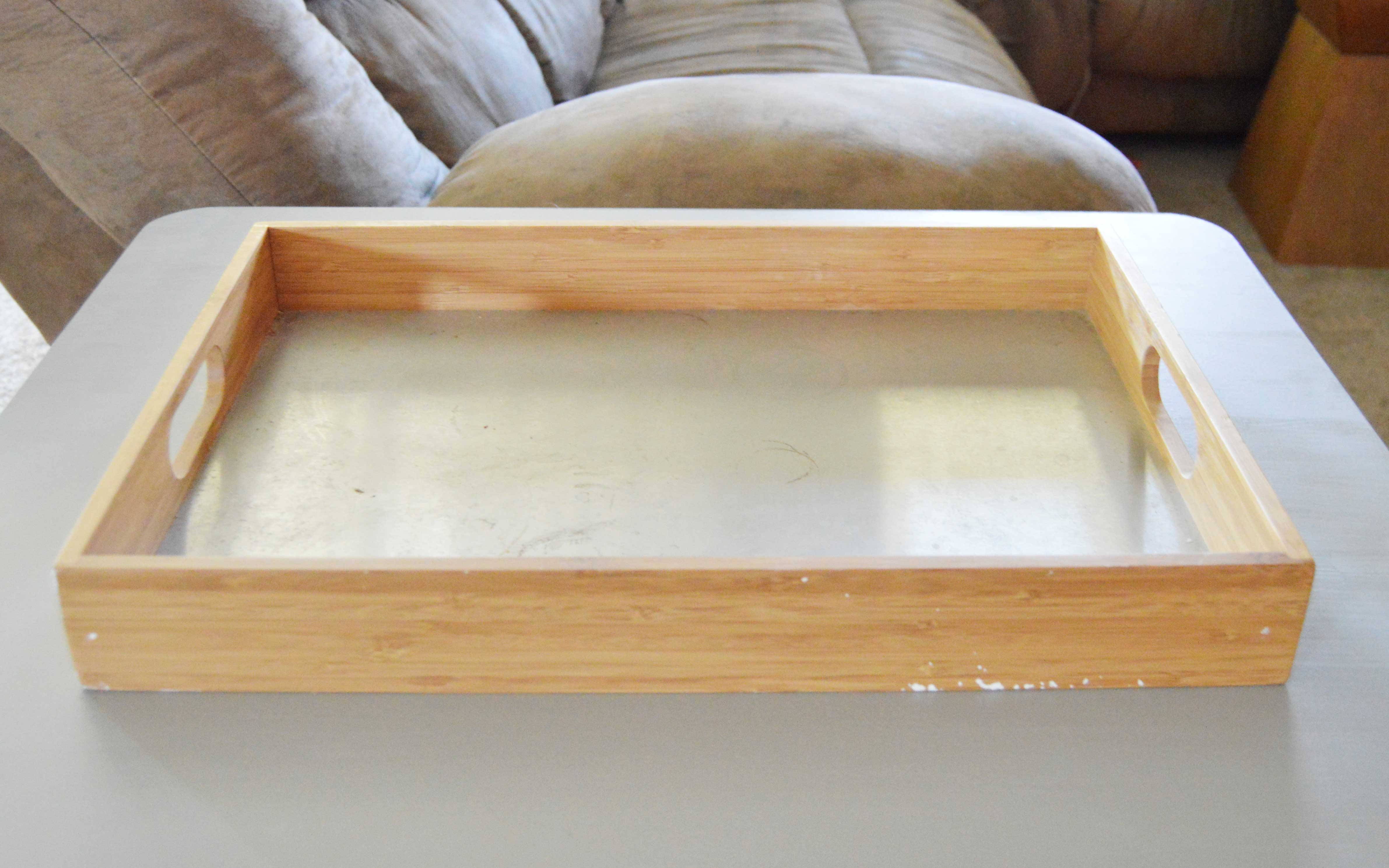Farmhouse Wooden Tray: DIY Chalk Paint Tray Makeover