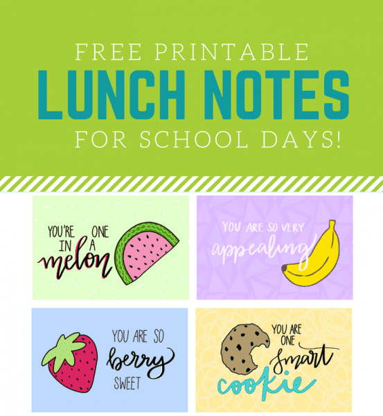 25 Free Printable Lunch Box Notes | Abbi Kirsten Collections