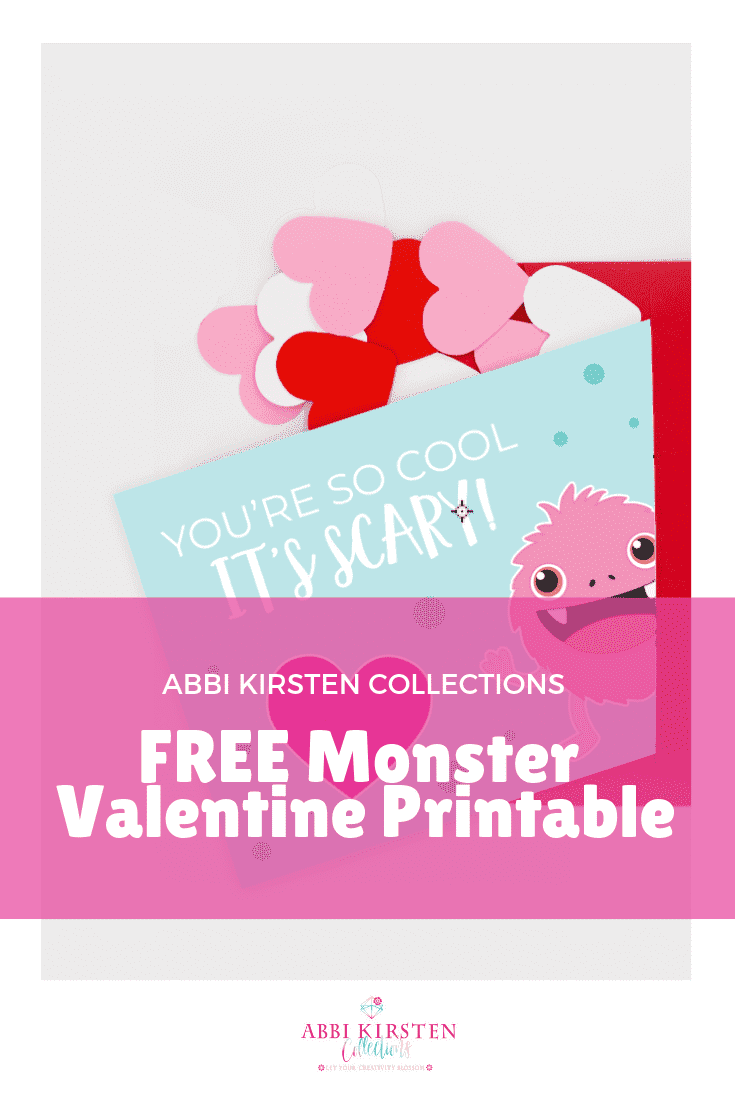Free Monster Printable Valentine's Cards For Kids | Abbi Kirsten ...