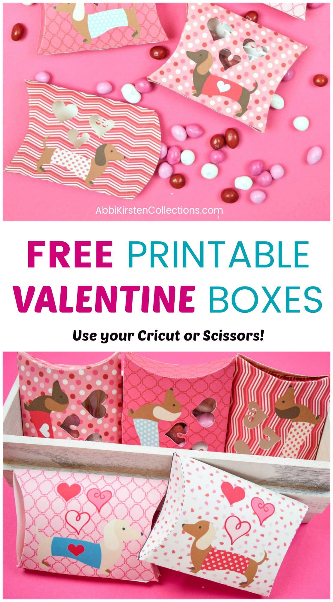 Valentine's Day Free Printables: Doxie Pillow Box | Abbi Kirsten ...