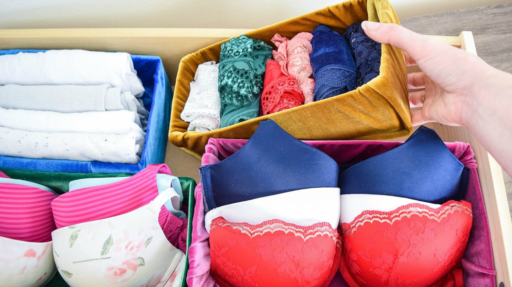 DIY Velvet Fabric Storage Boxes - Get Organized! | Abbi Kirsten Collections