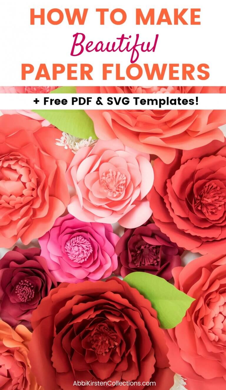 Free Poppy Paper Flowers Template | Abbi Kirsten Collections