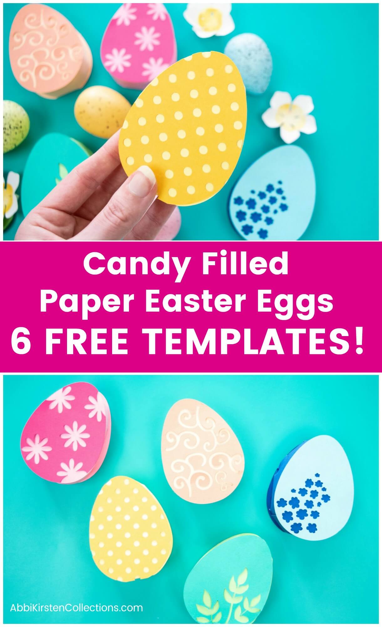 3D Paper Easter Eggs and Free Template | Abbi Kirsten Collections