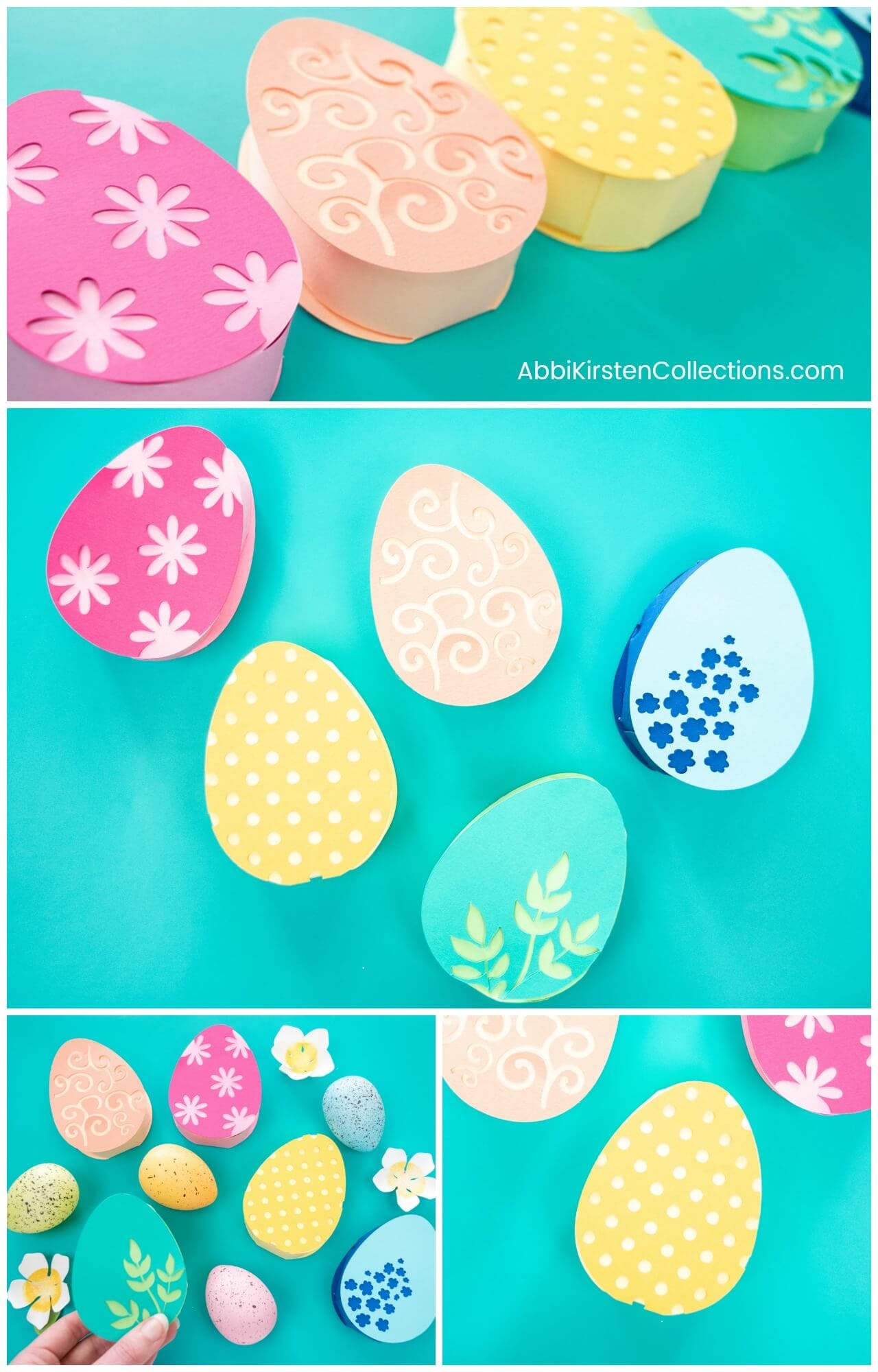 3D Paper Easter Eggs and Free Template | Abbi Kirsten Collections