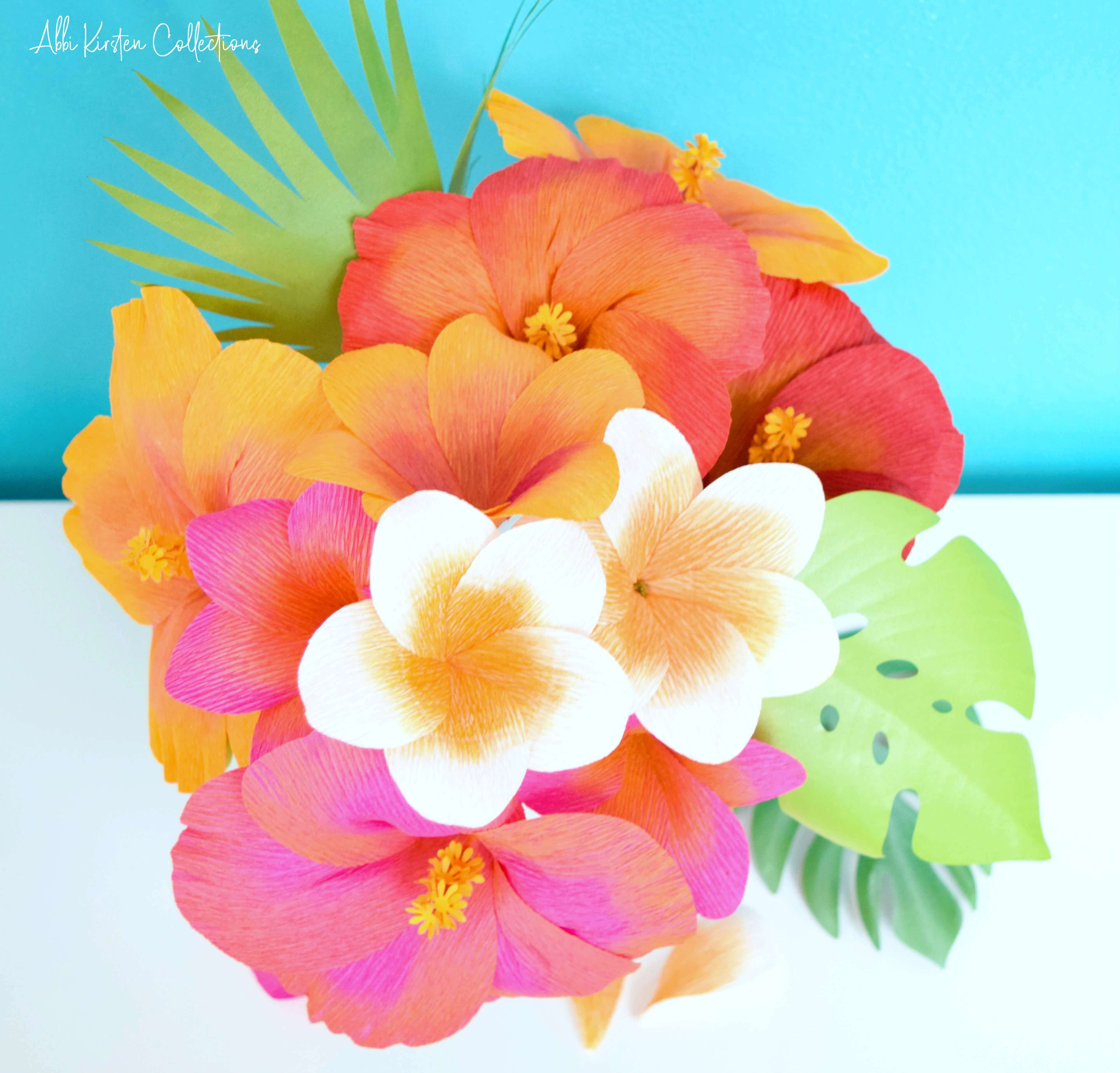 DIY Hibiscus Flower Template: How to Make Crepe Paper Flowers