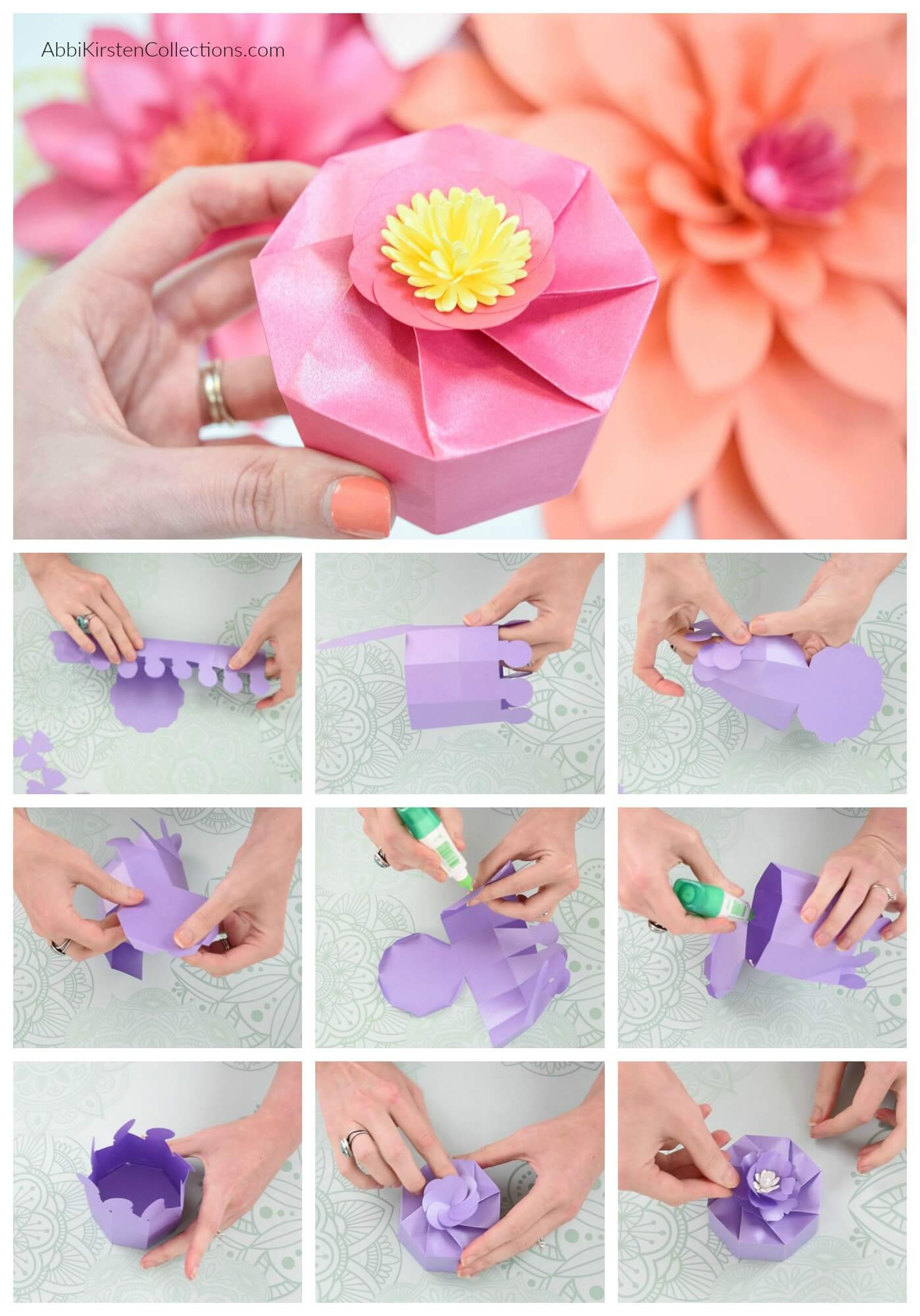 DIY Paper Box Template (Paper Gift Box Tutorial) - Free SVG for Cricut