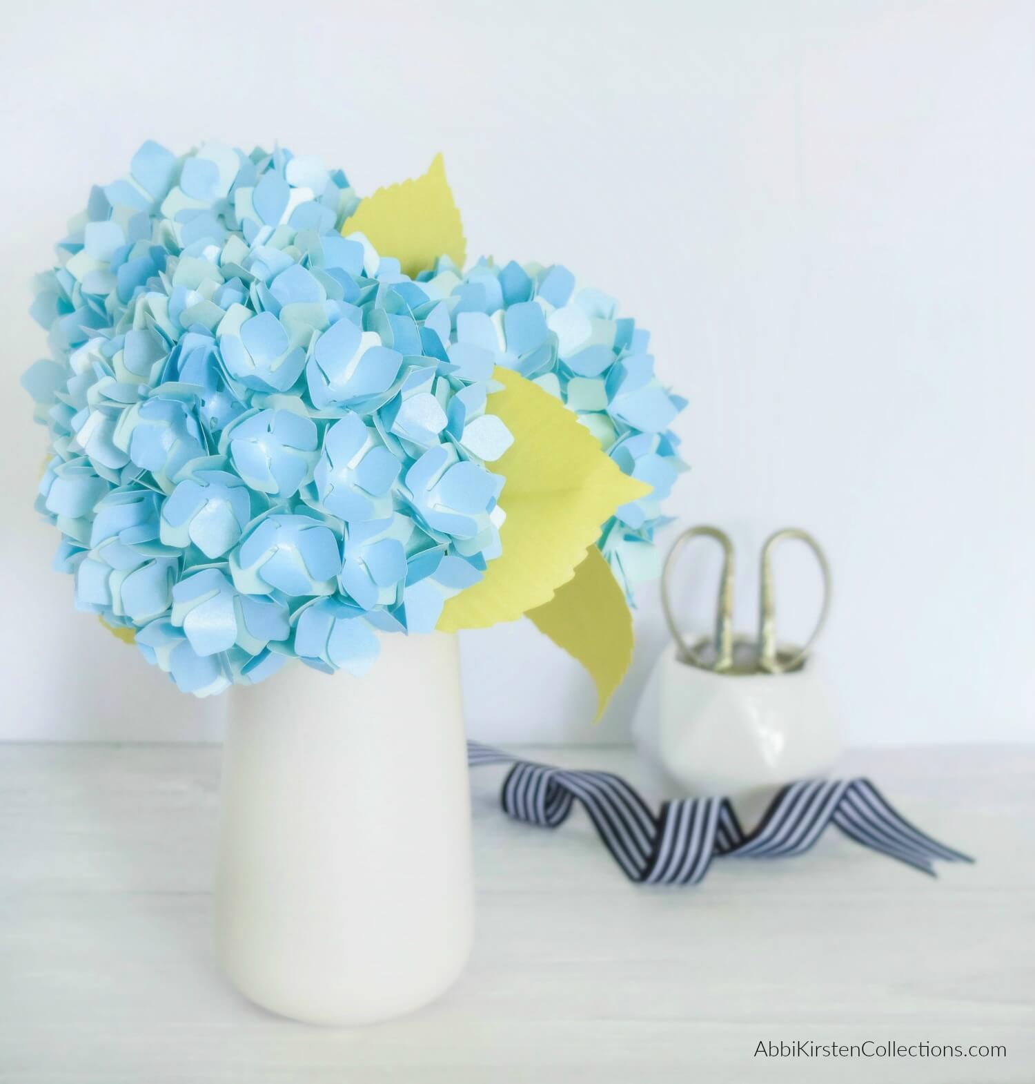 DIY Paper Hydrangea Flowers: Templates and Tutorial