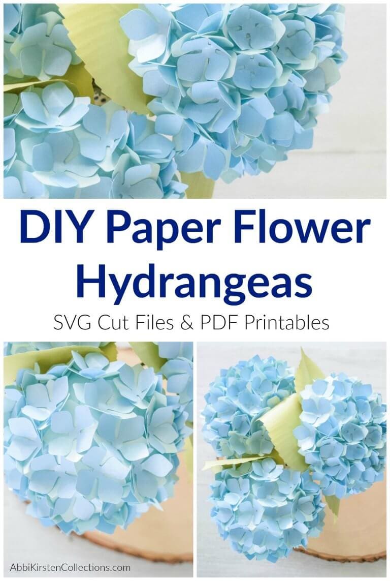 DIY Paper Hydrangea Flowers: Templates and Tutorial