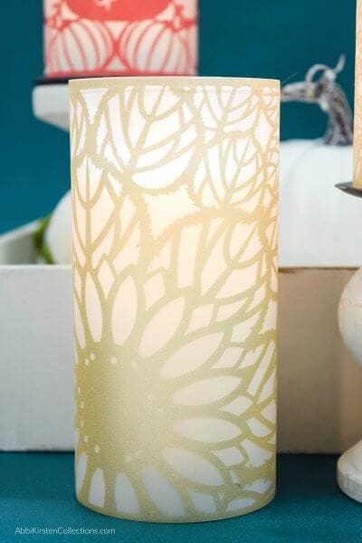 Fall Candle Wraps & Thanksgiving Table Decor With Cricut Vinyl