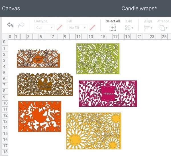 Fall Candle Wraps & Thanksgiving Table Decor With Cricut Vinyl