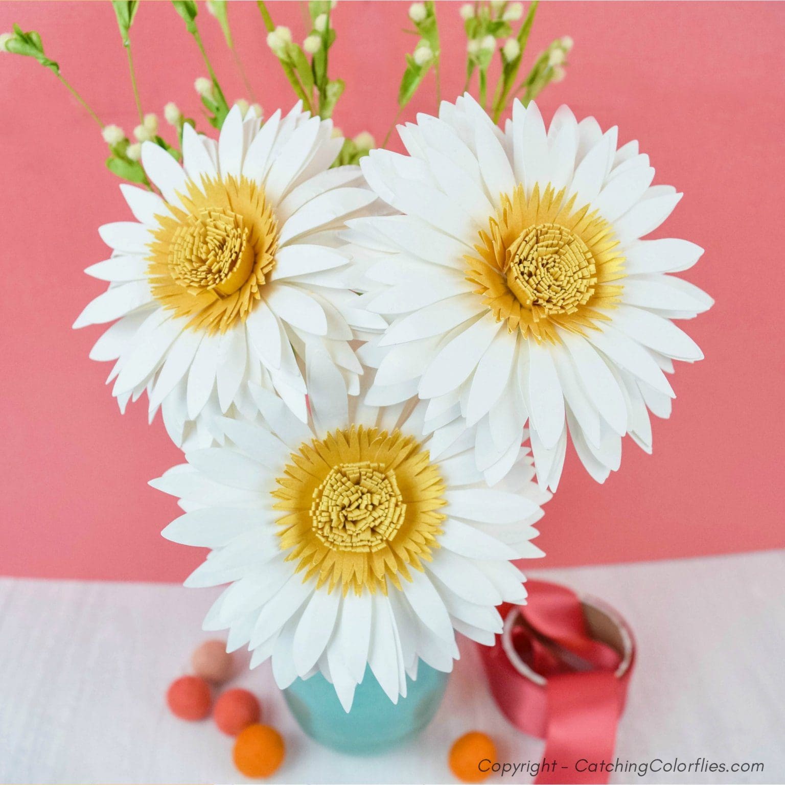 How to Make Paper Daisy Flowers Step by Step - Abbi Kirsten Collections