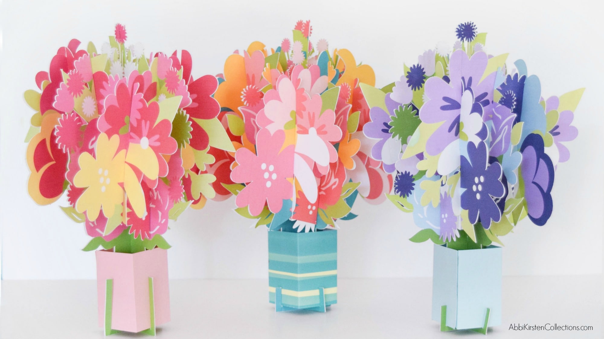 How to Make Pop-up Flower Cards with Free Templates and Tutorial