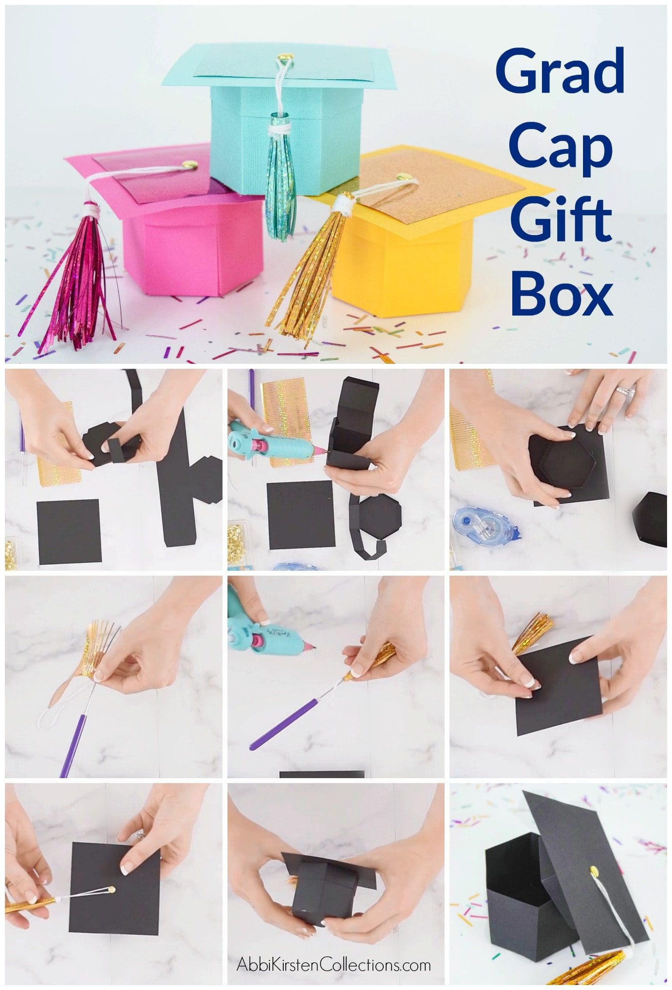 How to Make a Graduation Cap Gift Box with Free Templates