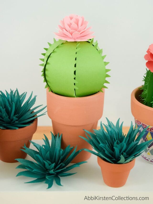 Make Your Own 3D Paper Cactus Craft Story - Abbi Kirsten Collections