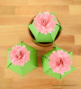 Paper Cactus Tutorial and Templates - 3D Paper Cactus Craft