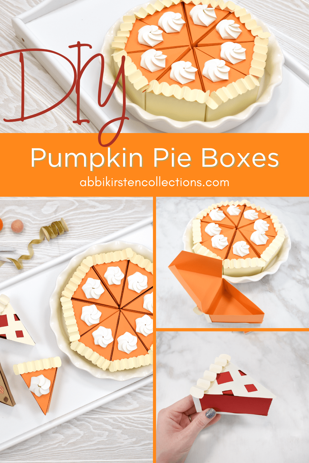Pumpkin Pie Craft: DIY Pie Boxes with Free Templates