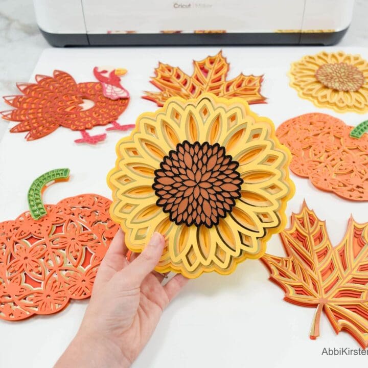 Layered Sunflower Mandala Paper Craft Tutorial | Abbi Kirsten Collections
