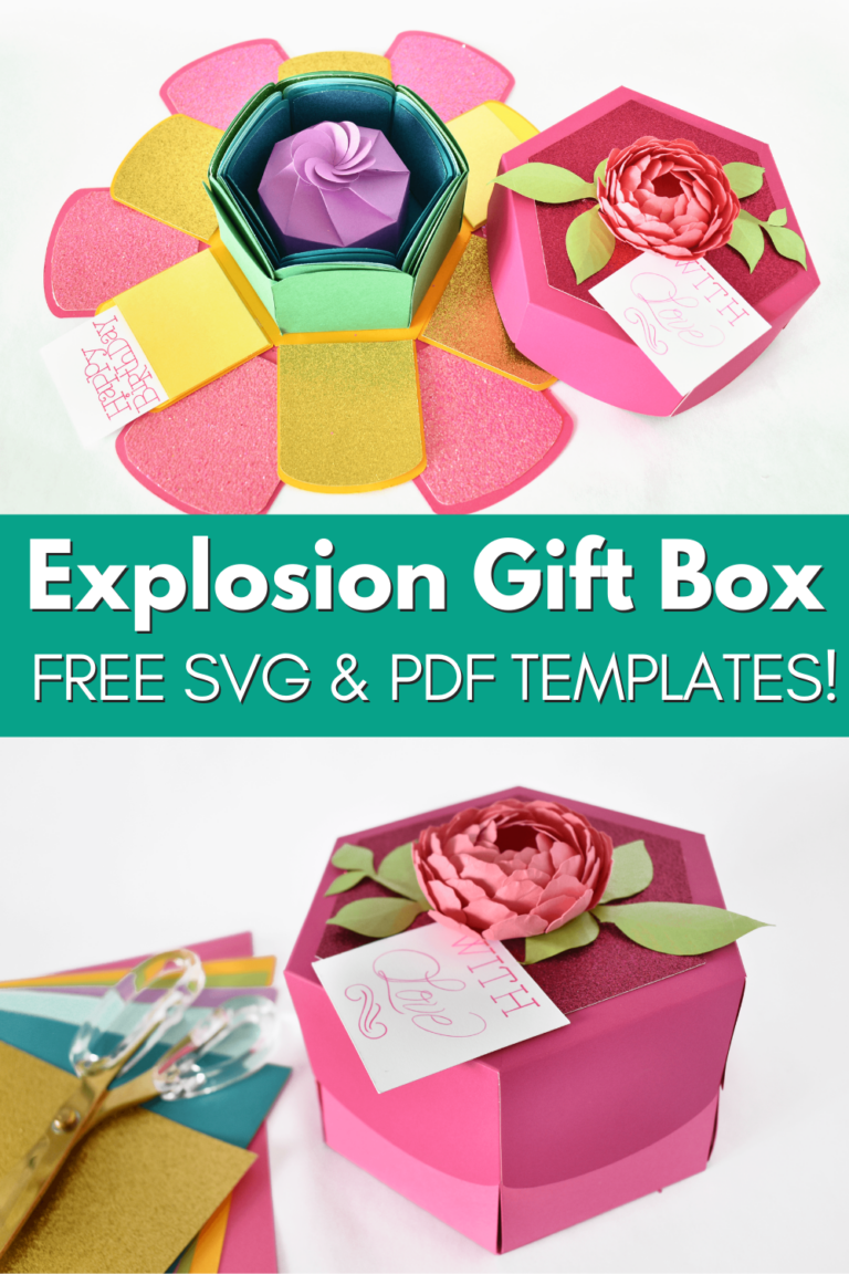 DIY Explosion Stacking Tower Gift Box - Free Templates and Tutorial
