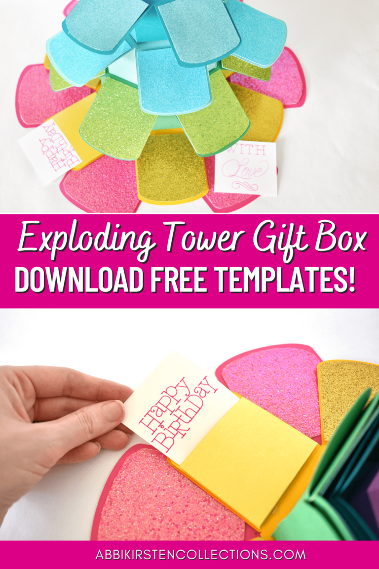 DIY Explosion Stacking Tower Gift Box - Free Templates and Tutorial