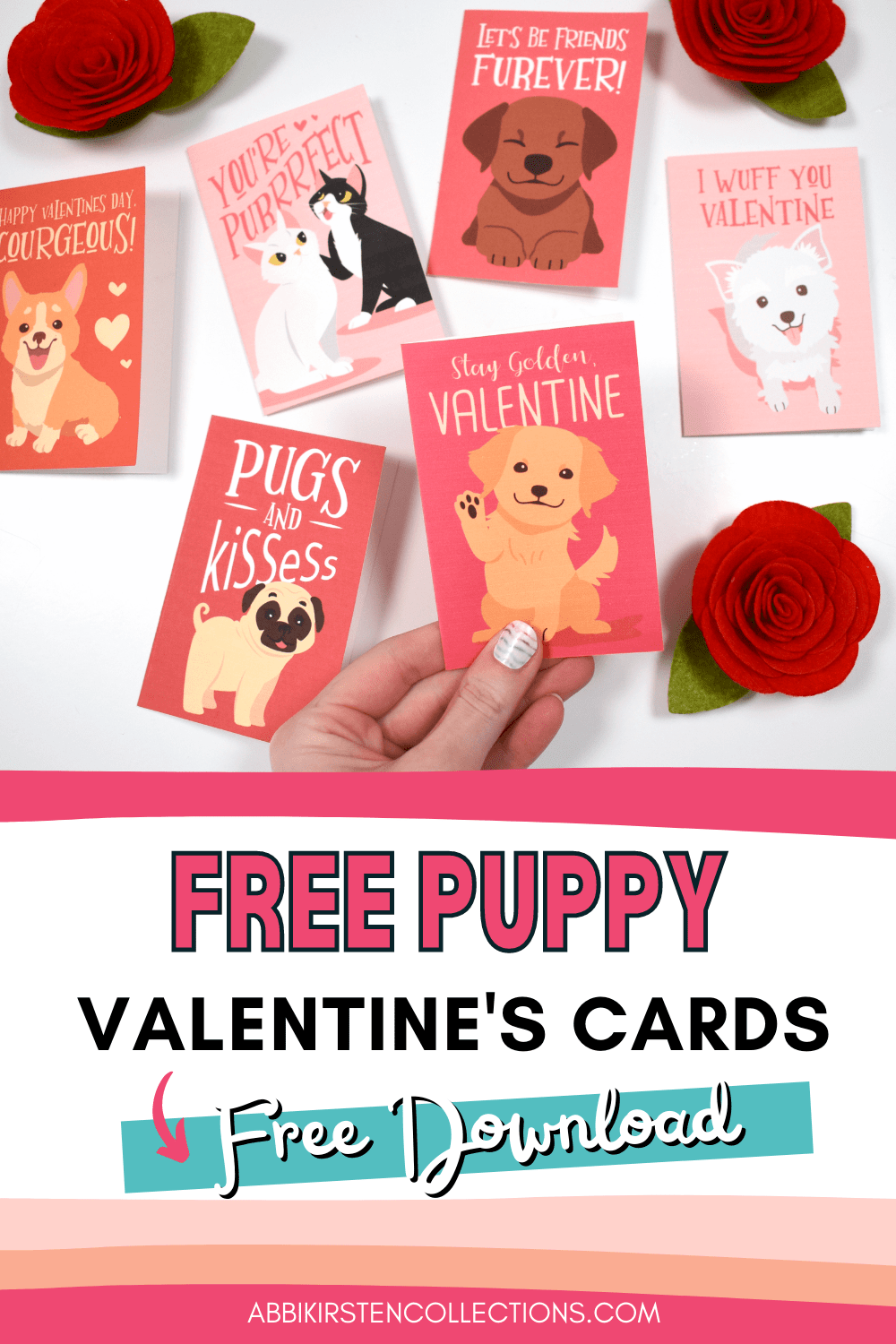 Free Valentine's Printables for Kids - Puppy Dog Coloring Cards