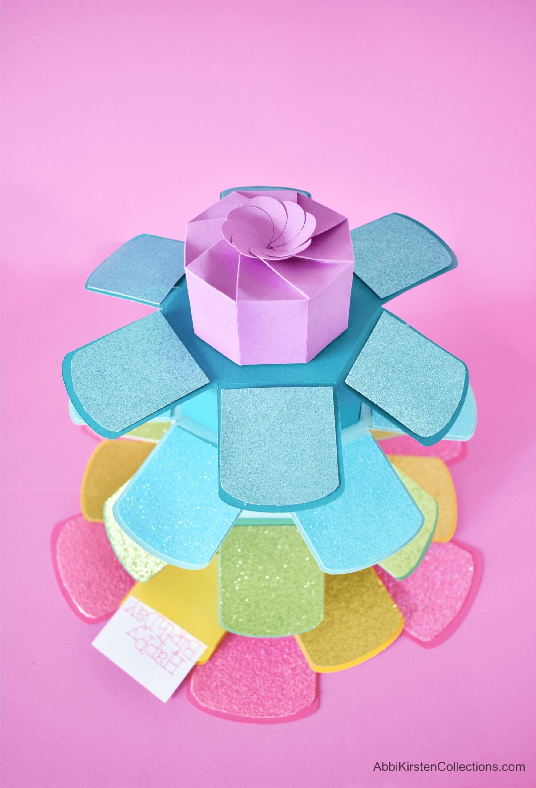 DIY Explosion Stacking Tower Gift Box - Free Templates and Tutorial