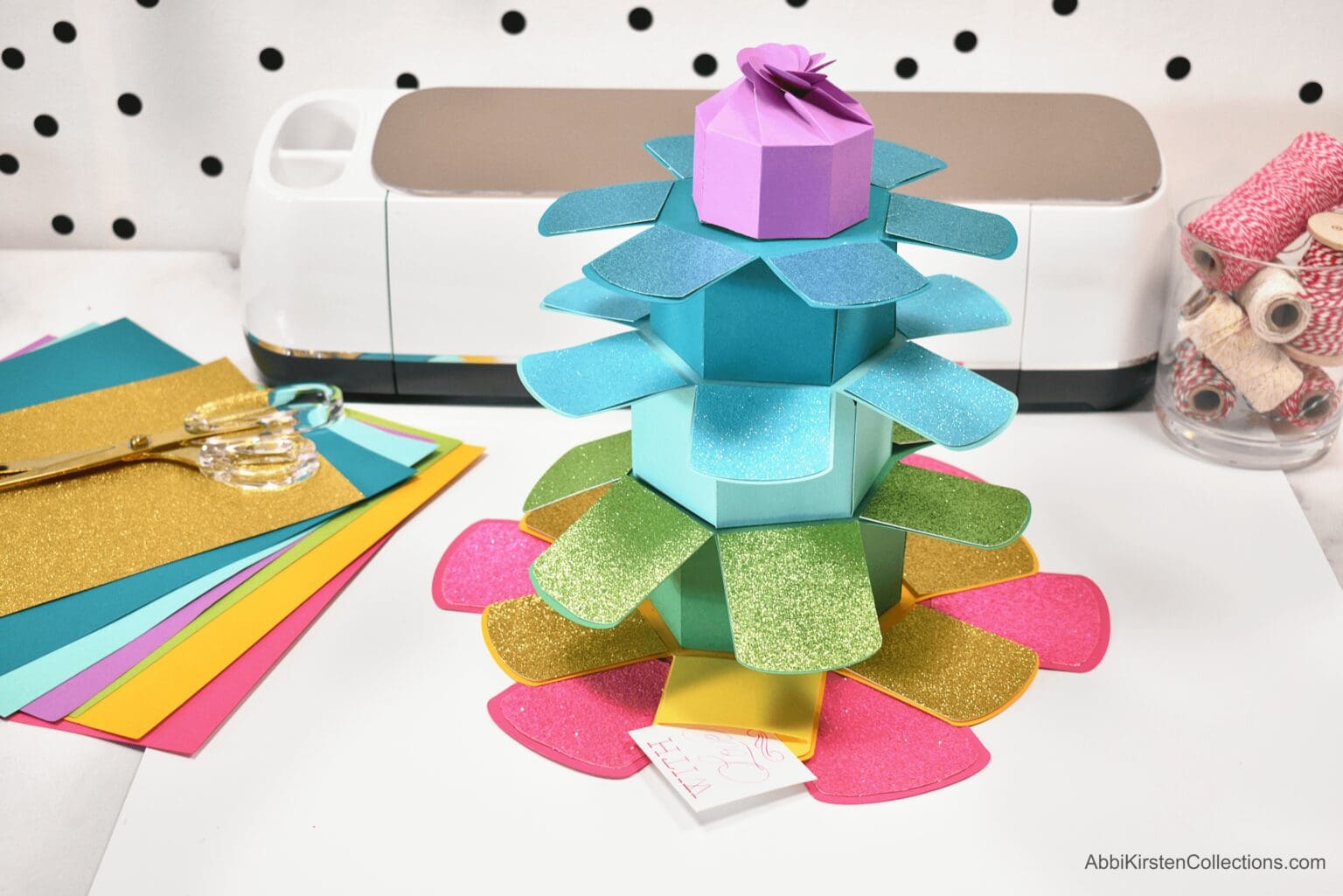 DIY Explosion Stacking Tower Gift Box - Free Templates and Tutorial