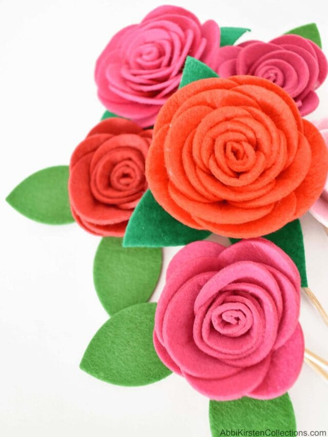 Easy Felt Roses with Free SVG Files Story - Abbi Kirsten Collections