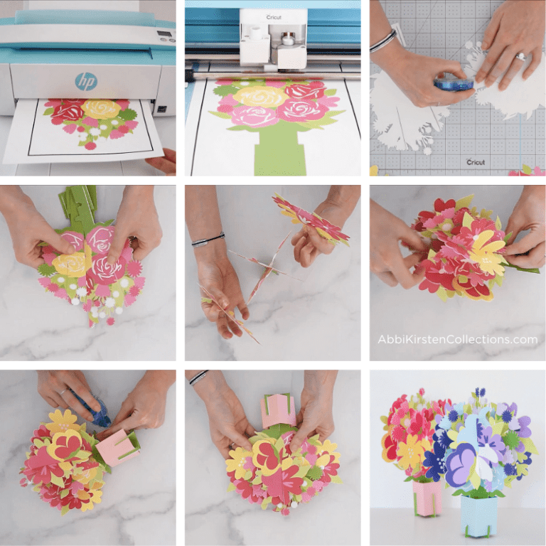 How to Make Pop-up Flower Cards with Free Templates and Tutorial