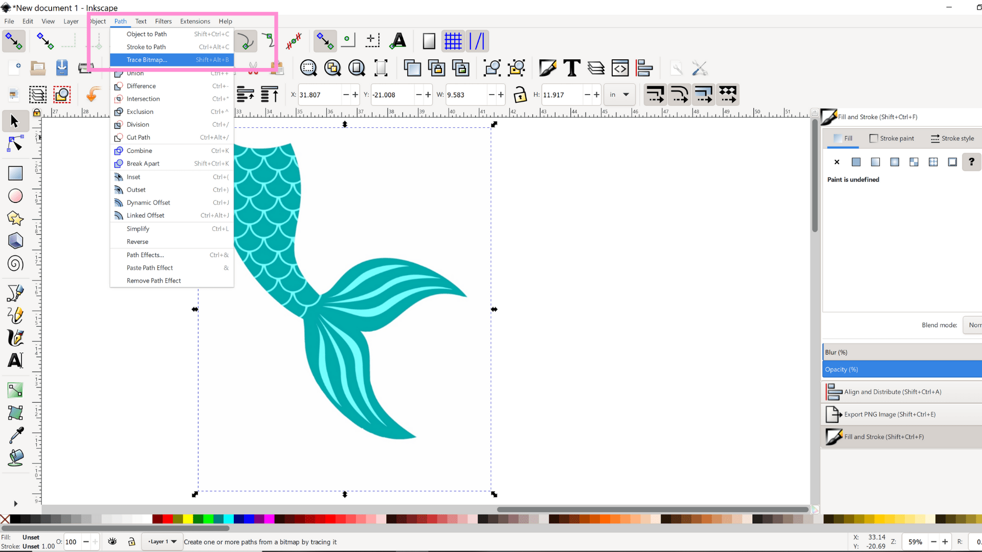 How to use Inkscape to Convert an Image to an SVG Cut File for Cricut