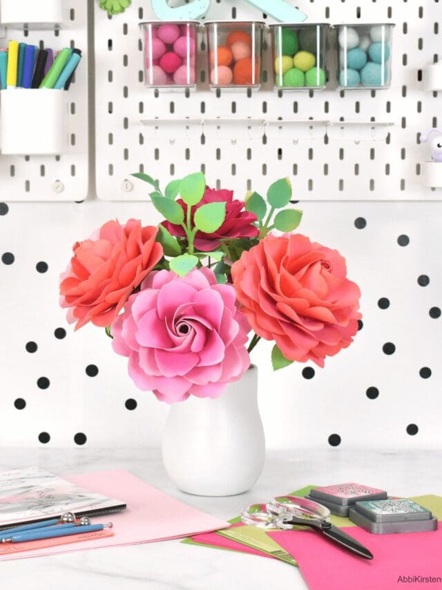 How to Make Paper Roses With Stems Story - Abbi Kirsten Collections