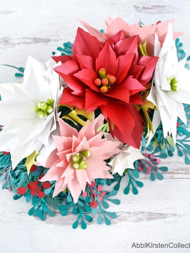 How To Make Paper Poinsettia Flowers And Add Them To A Table ...