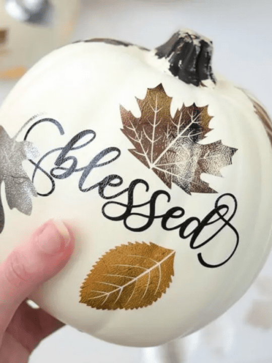 DIY Faux Fall Pumpkin Décor With Vinyl