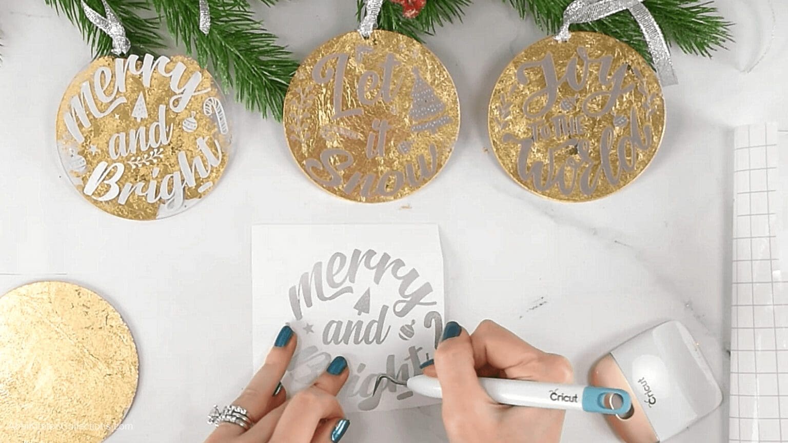 DIY Gold Gilded Acrylic Ornaments | Abbi Kirsten Collections