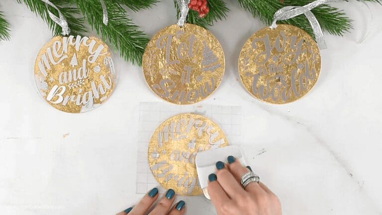 DIY Gold Gilded Acrylic Ornaments | Abbi Kirsten Collections