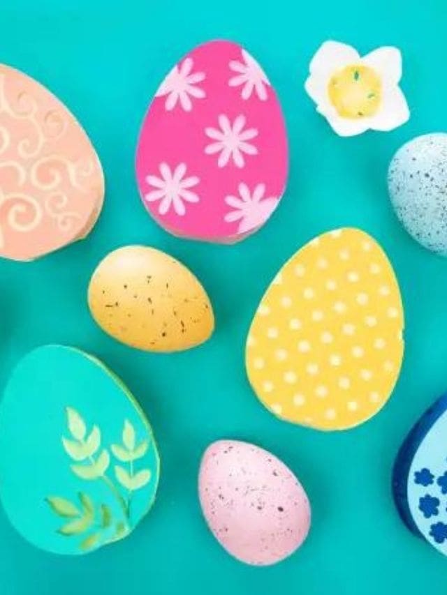 How to Make 3D Paper Easter Eggs Craft Story - Abbi Kirsten Collections