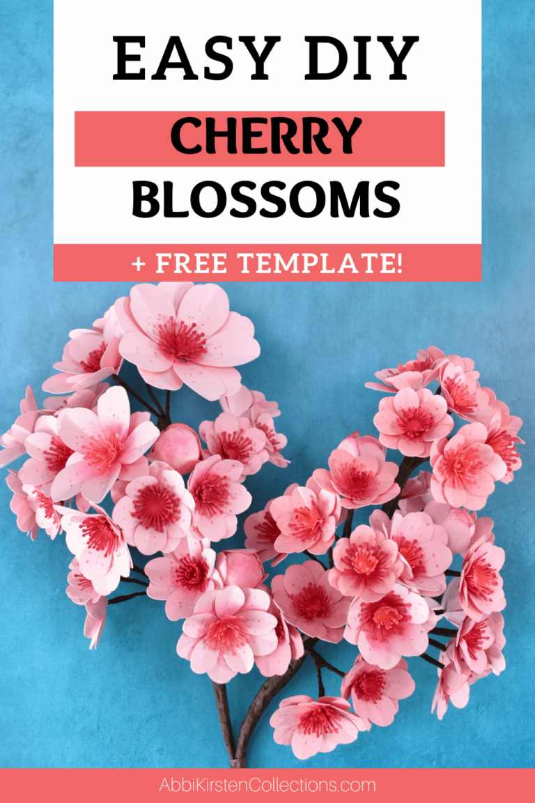 Paper Cherry Blossoms With Free Printable Templates and SVG Cut Files