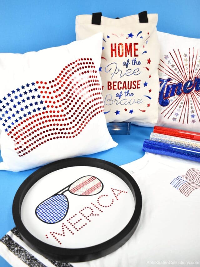 Faux Rhinestones With Cricut Sparkle Holographic Iron-On Vinyl Story ...