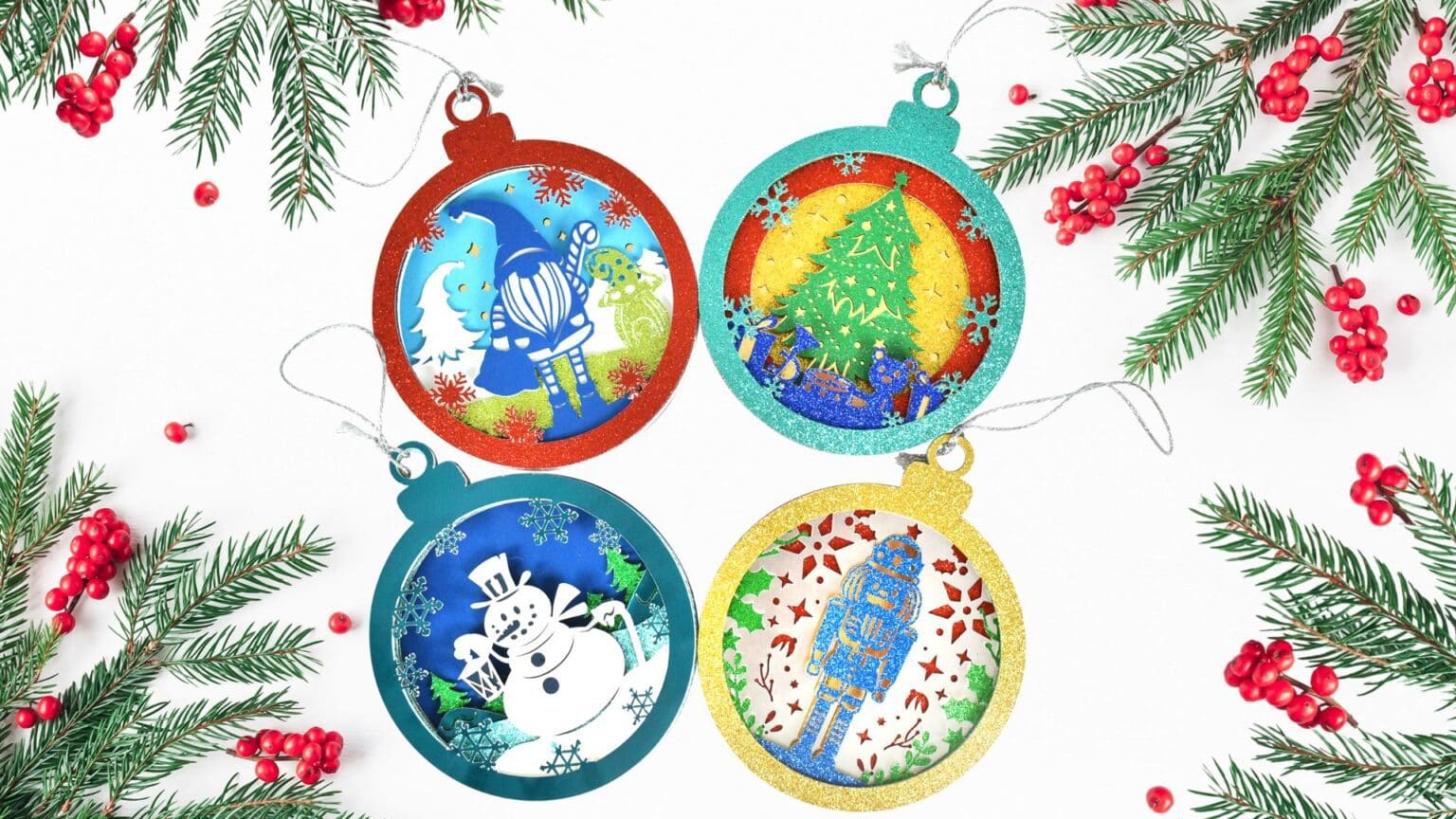 Paper Ornaments: 3D Layered Christmas Ornaments With Cricut