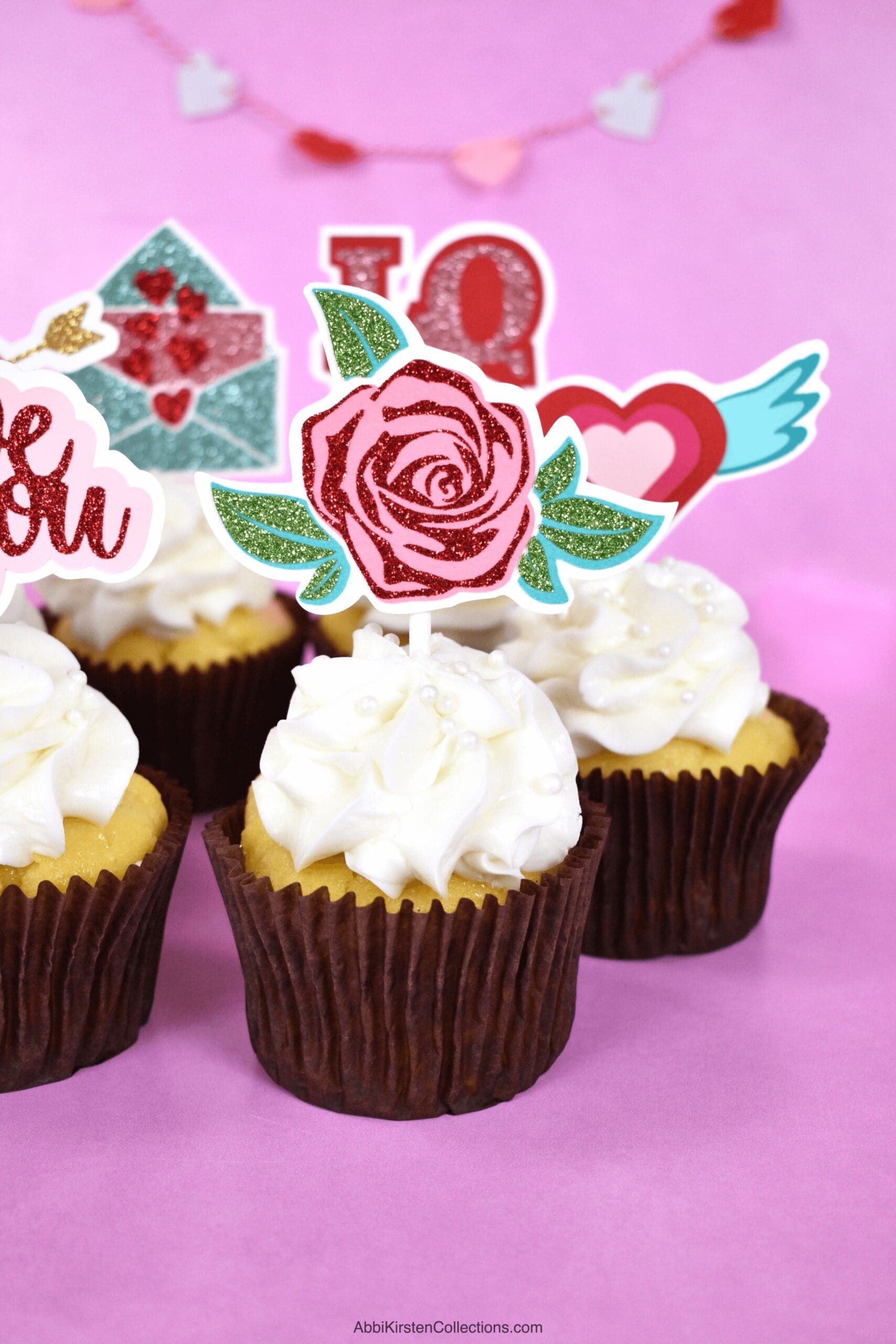 Valentine's Day DIY Cupcake Toppers | Abbi Kirsten Collections