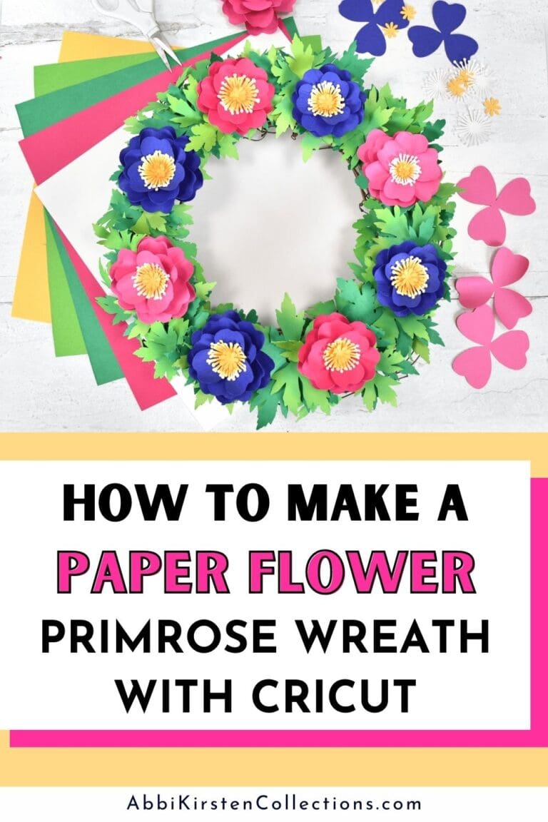 Spring Wreath: Make a Primrose Paper Flower Wreath With Cricut