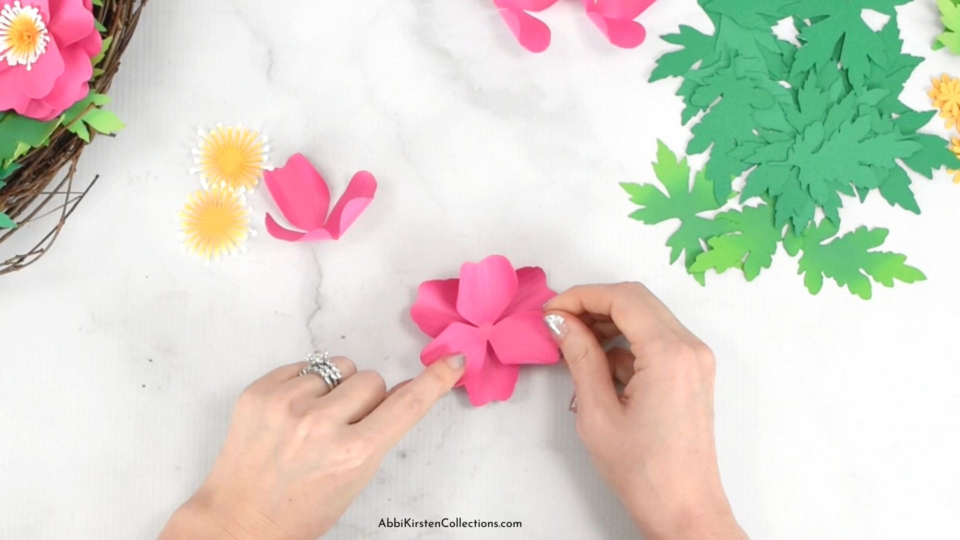 Spring Wreath: Make a Primrose Paper Flower Wreath With Cricut