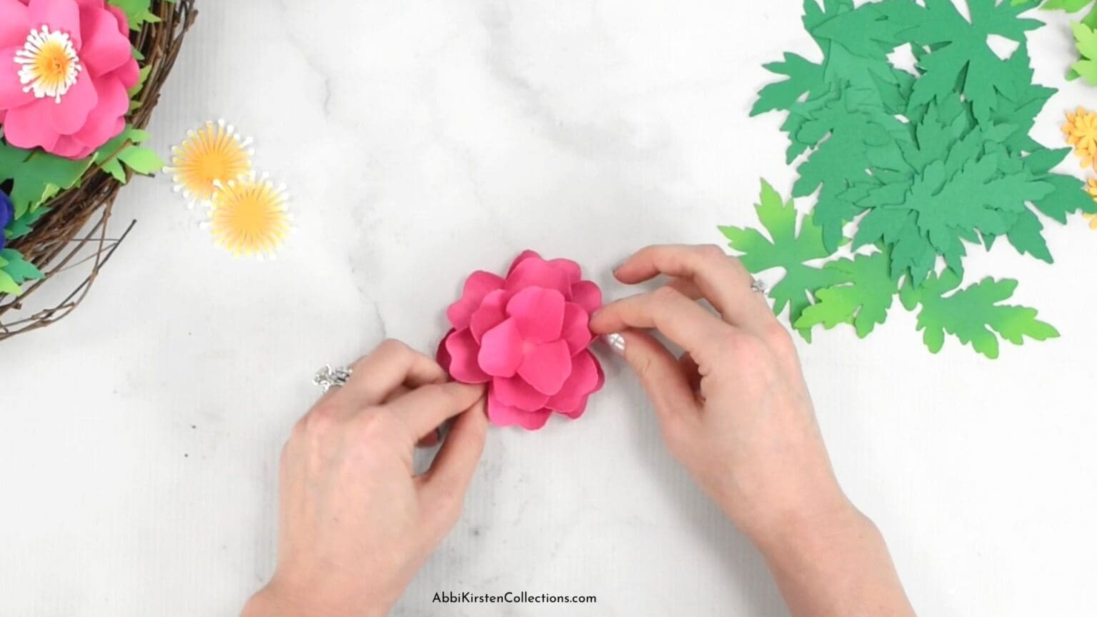 Spring Wreath: Make a Primrose Paper Flower Wreath With Cricut