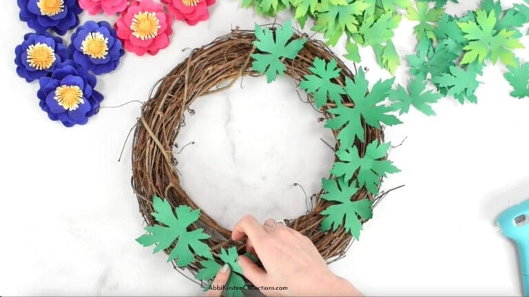Spring Wreath: Make a Primrose Paper Flower Wreath With Cricut