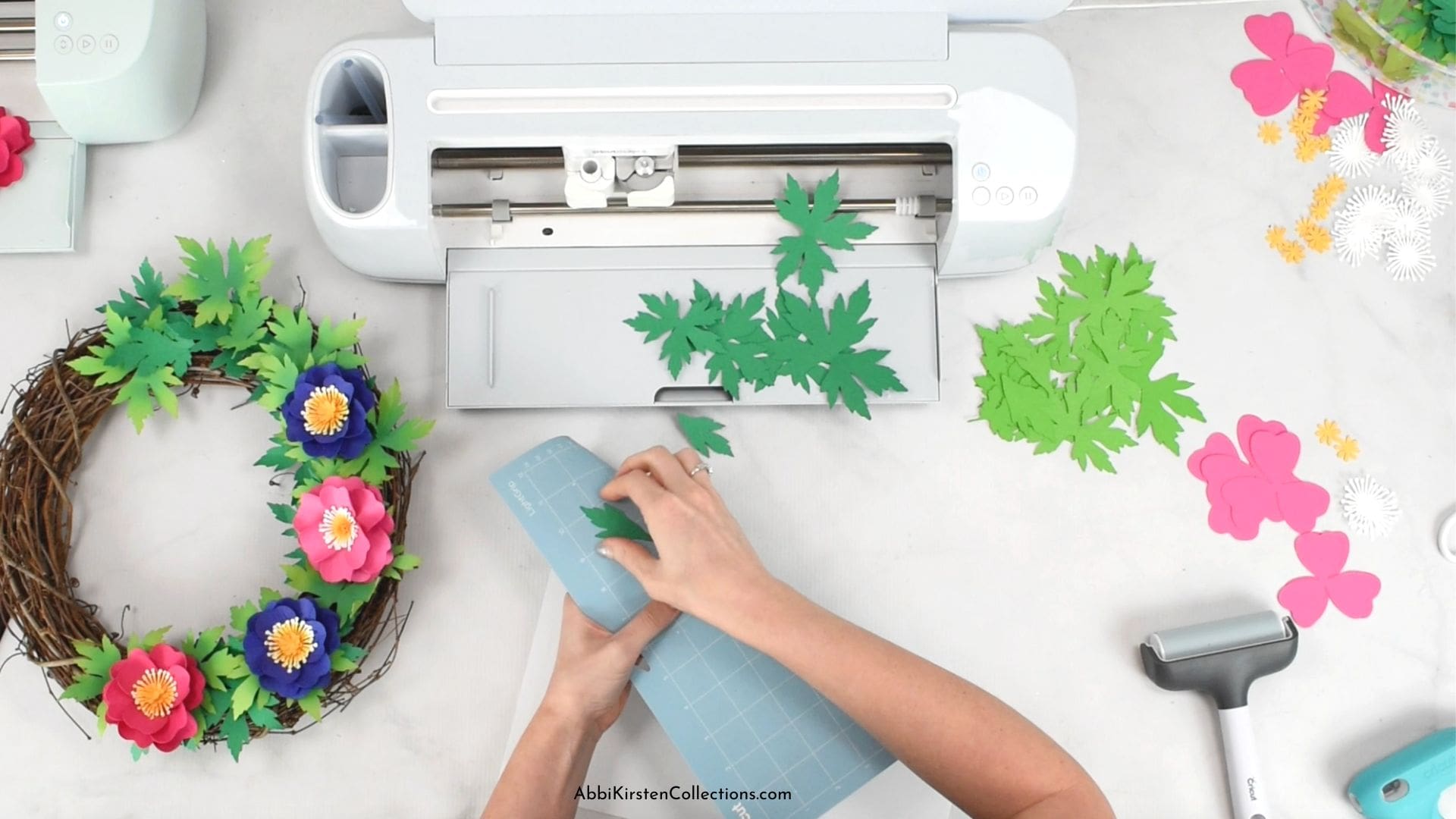 Spring Wreath: Make a Primrose Paper Flower Wreath With Cricut