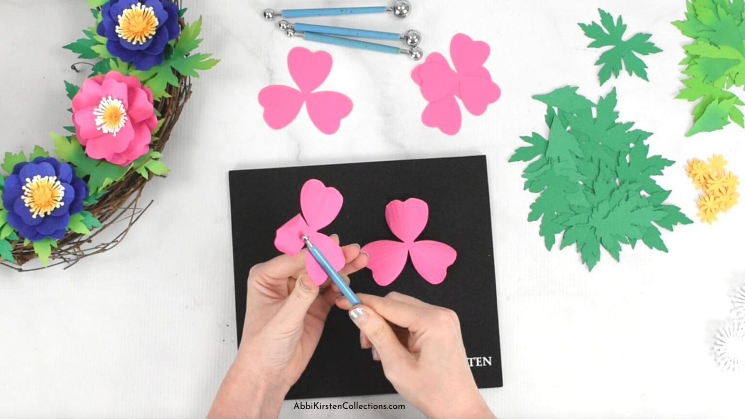 Spring Wreath: Make a Primrose Paper Flower Wreath With Cricut