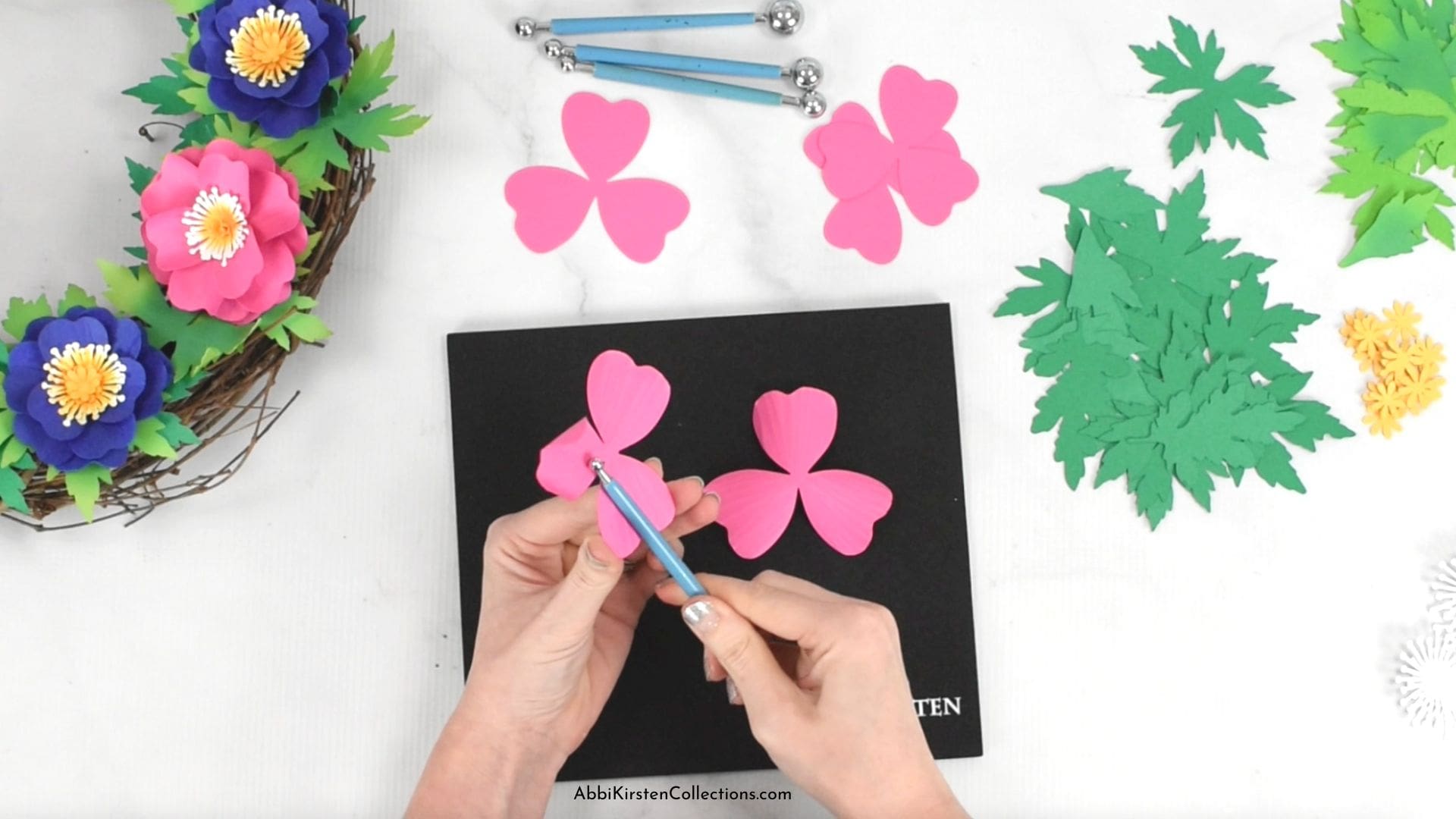 Spring Wreath: Make a Primrose Paper Flower Wreath With Cricut