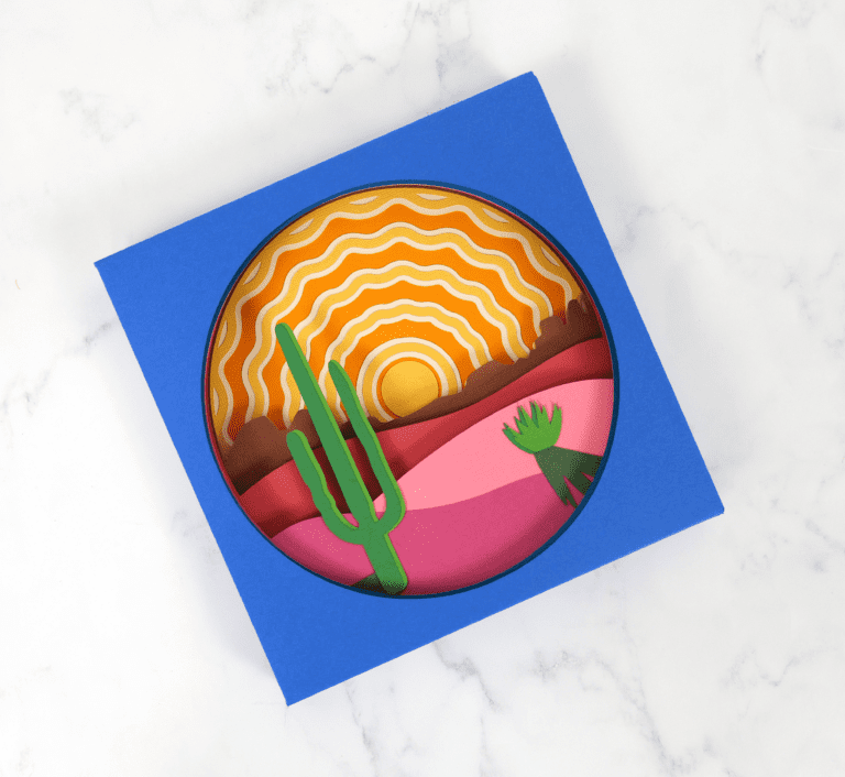 3D Shadow Box With Cricut: Landscape Scene Designs